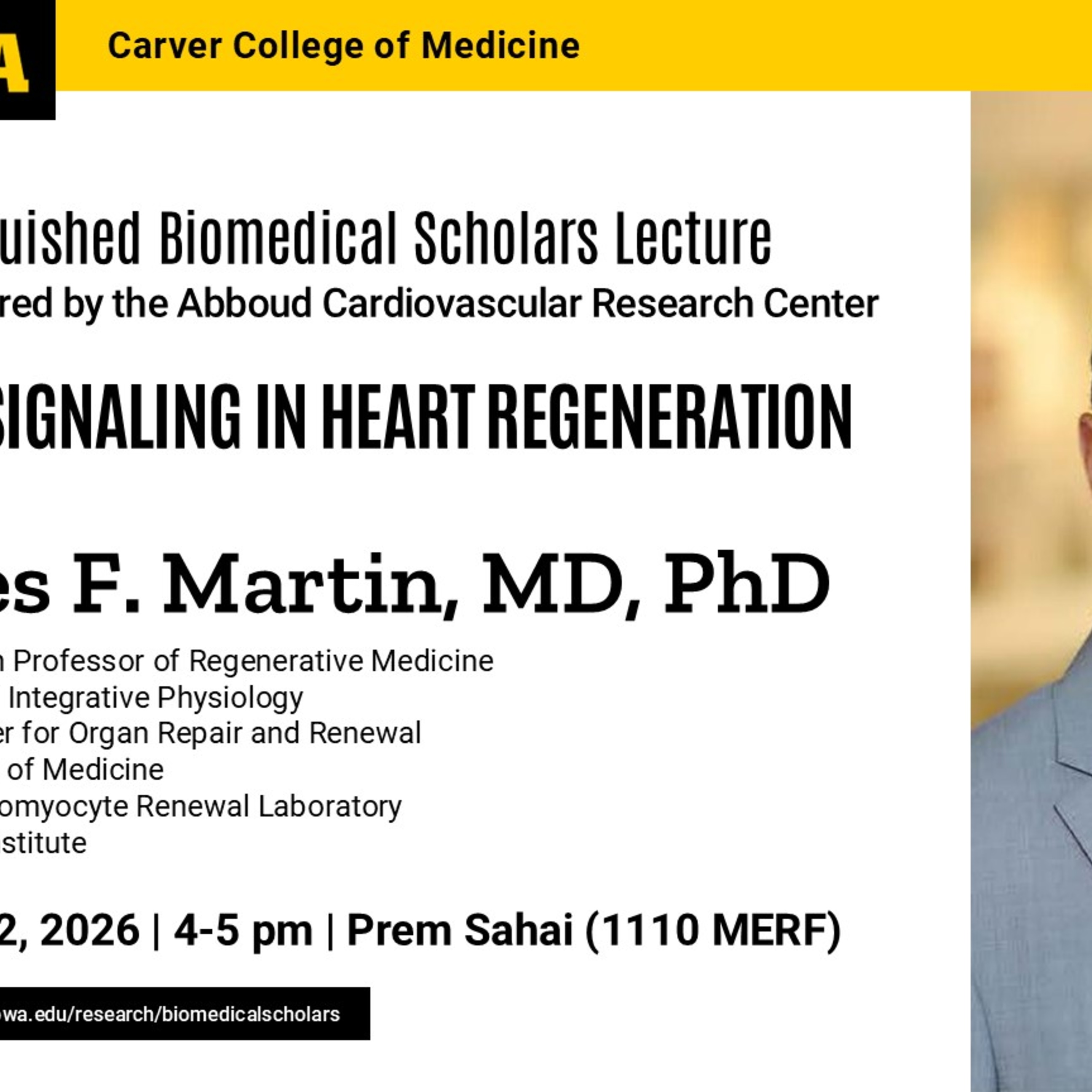 Distinguished Biomedical Scholars Lecture - James F. Martin, MD, PhD ...